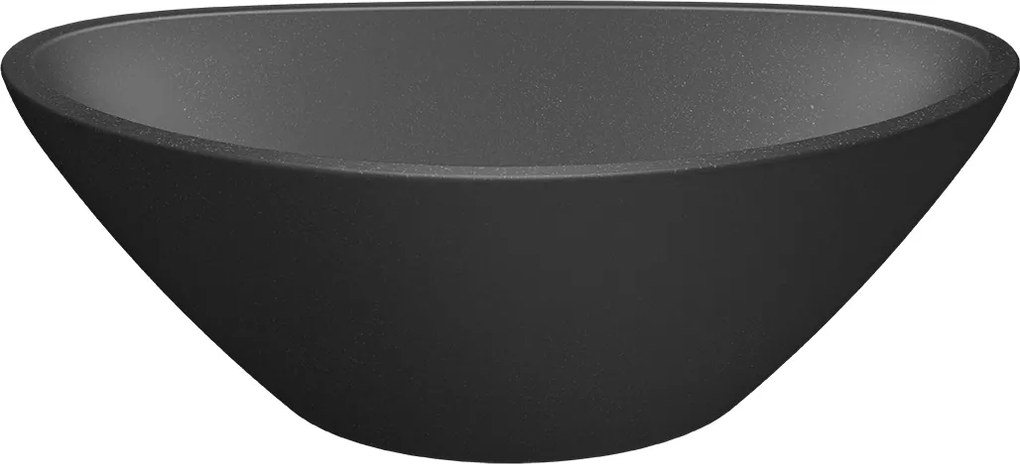 Laveo Vela, granitové umyvadlo na desku 340x200x130 mm, černá, LAV-VGV1710T