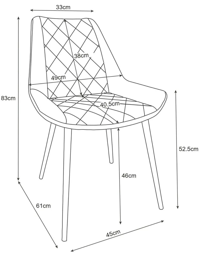 Čalouněná designová židle Justina růžová