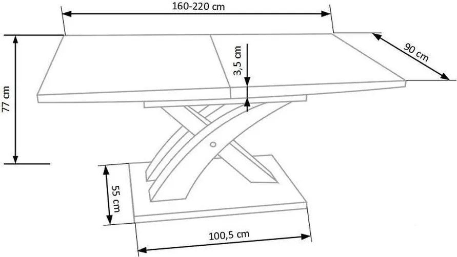 Jídelní stůl Sandor II, bílá
