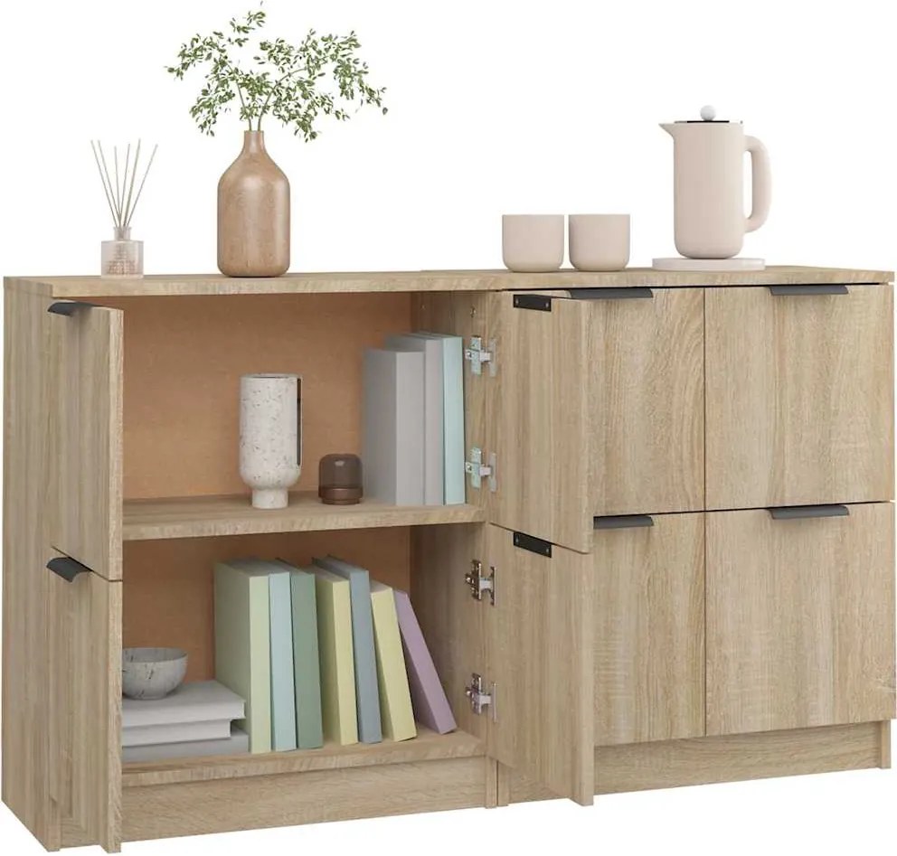 Příborníky 2 ks dub sonoma 60 x 30 x 70 cm kompozitní dřevo 3115806