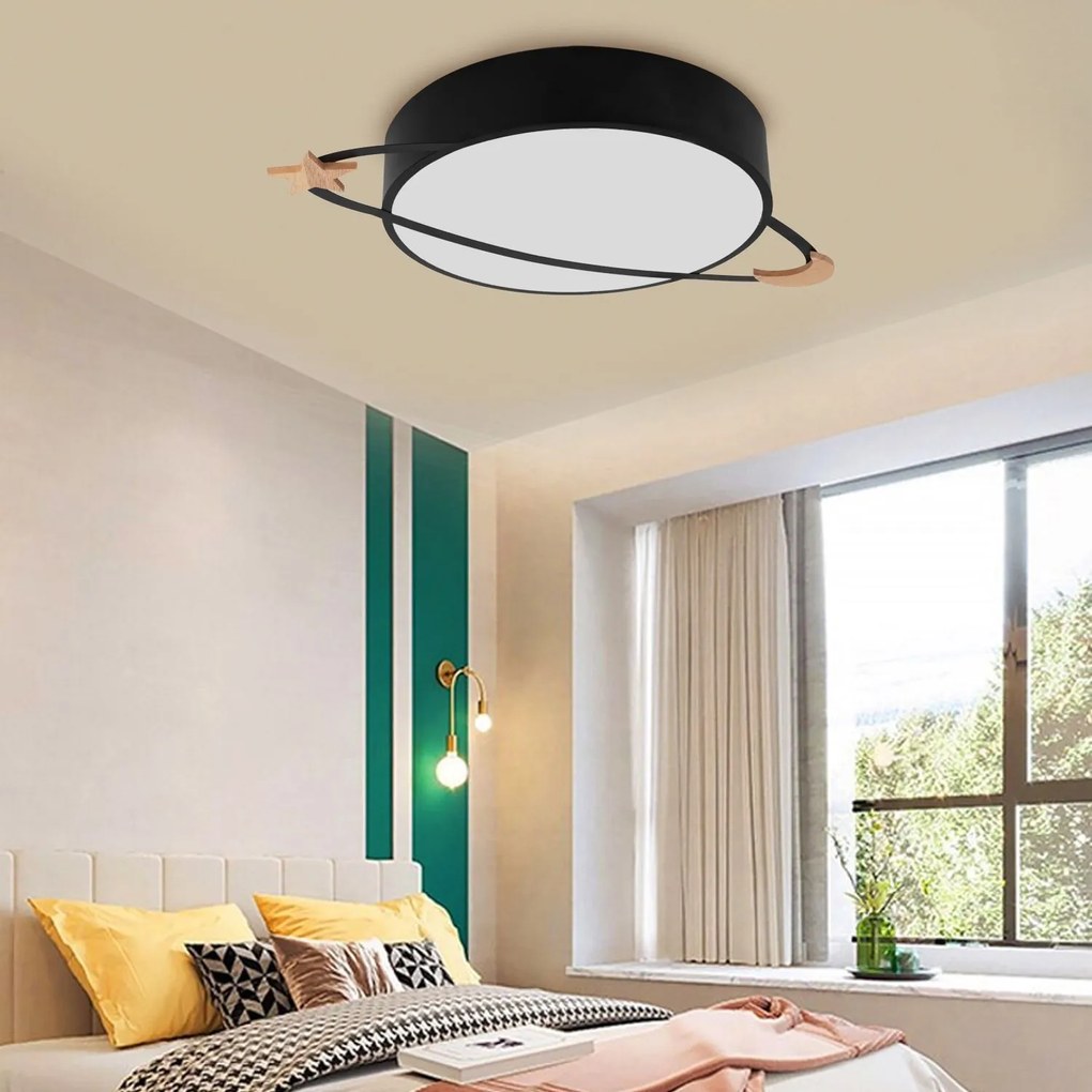 Toolight Toolight, stropní lampa Moon Black 5xE27 APP864-C, černá, OSW-06885
