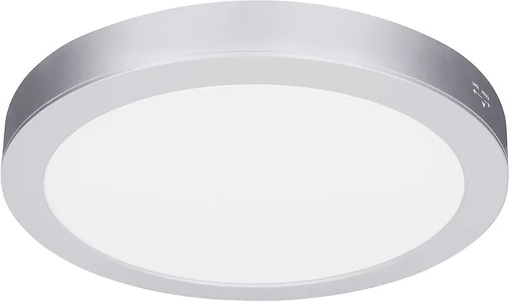 Solight LED mini panel koupelnový 2v1, 3CCT, podhledový/přisazený, 24W, 2040lm, IP54, stříbrná, kulatý
