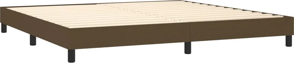 Box spring postel s matrací tmavě hnědá 200x200 cm textil 3139924