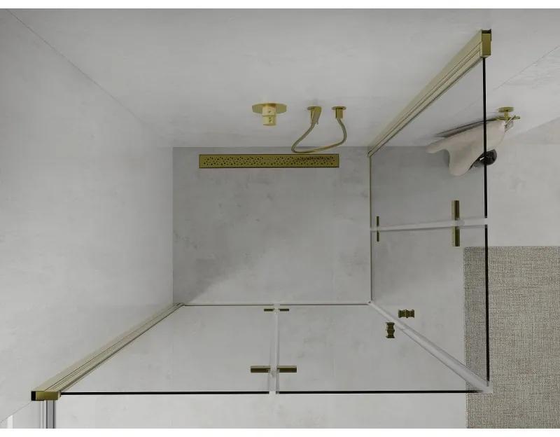 Mexen Lima Duo skládací sprchový kout 100 x 90 cm, Průhledné, Zlatá - 856-100-090-50-00-02