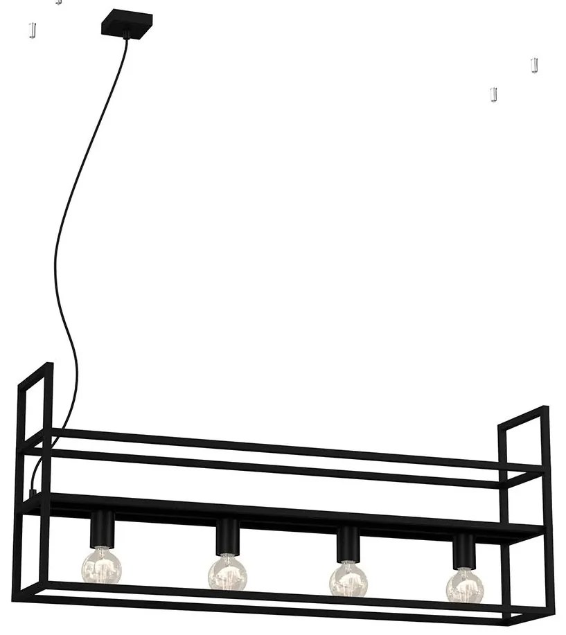 Luminex Lustr na lanku SHELF 4xE27/60W/230V LU1718