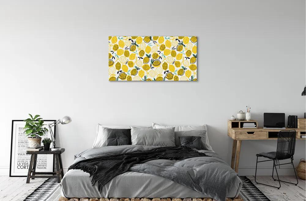 Obrazy na plátně citróny 125x50 cm