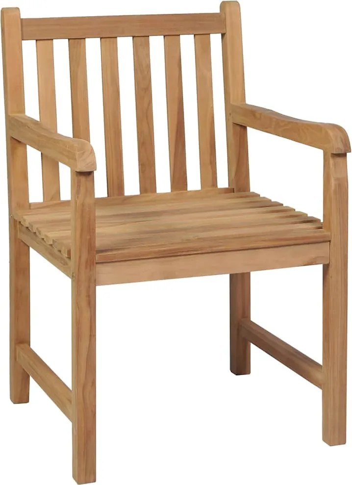 Zahradní židle 2 ks šedé podušky masivní teak 3062746
