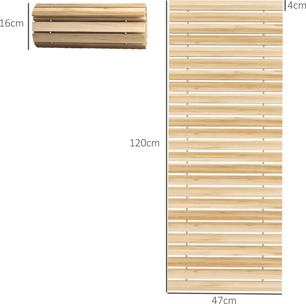Outsunny 120 cm zahradní cestička odolná proti povětrnostním vlivům zahradní schůdky dekorativní dřevěné schůdky z jedlového dřeva pro zahradu balkon…