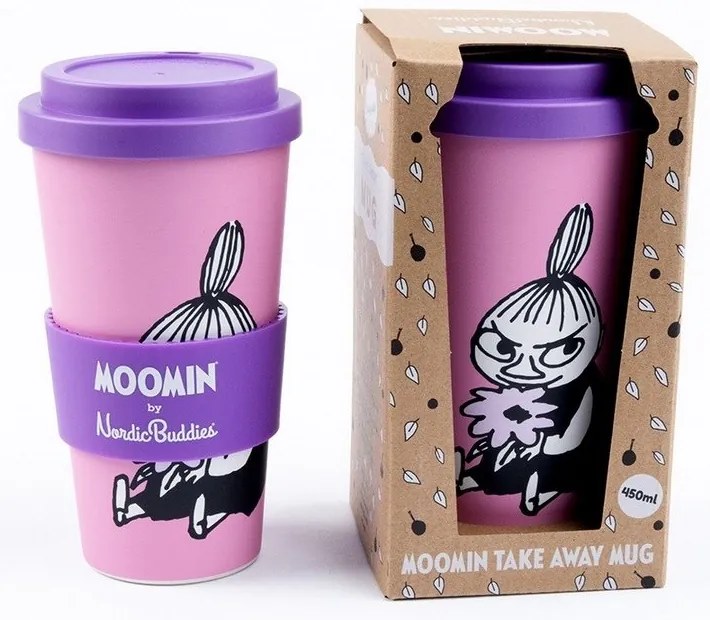 Cestovní hrnek Little My růžový 450ml, NordicBuddies Finsko