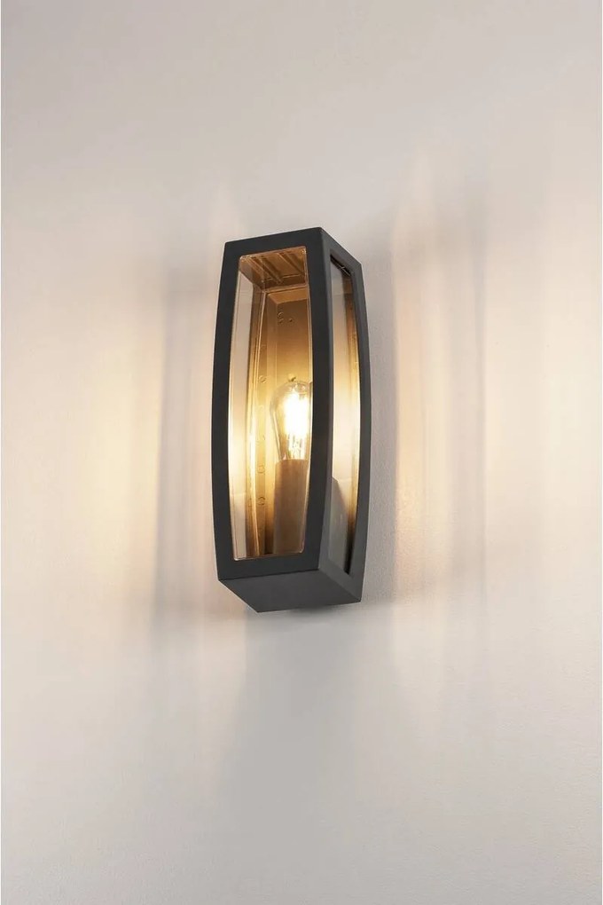LA 230655 Venkovní svítidlo MERIDIAN BOX, antracit, E27, max. 25 W, průsvitný plast - BIG WHITE (SLV)