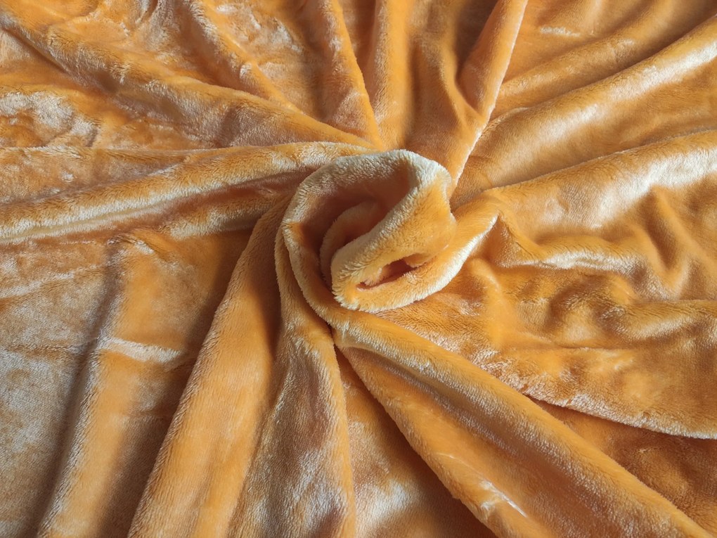 Mikroplyšové prostěradlo napínací medově žlutá 90x200cm TiaHome