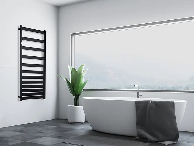 Hopa Belti koupelnový radiátor 500 x 1203 mm středové připojení černá RADBEL501231SP