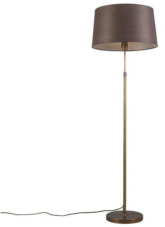 Stojací lampa bronzová s hnědým odstínem nastavitelná 45 cm - Parte