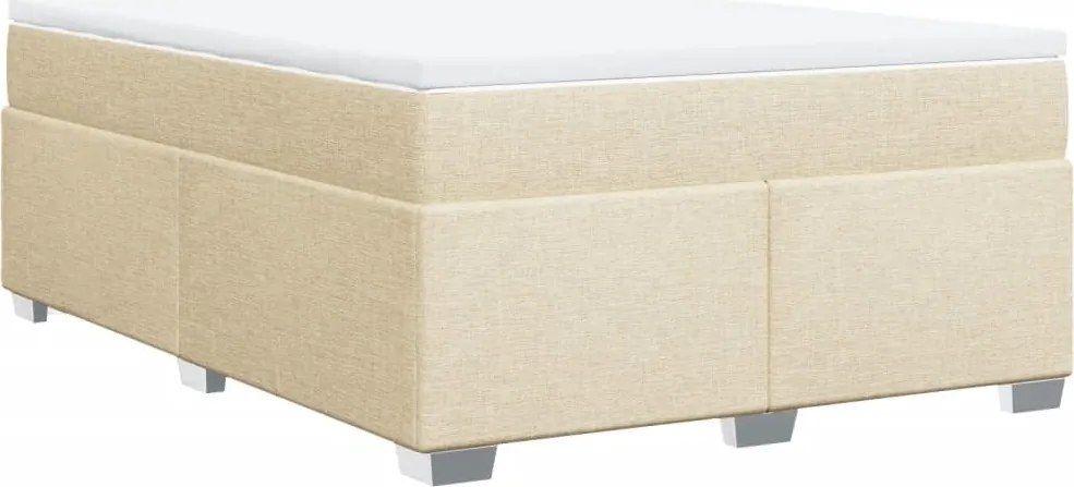 vidaXL Box spring postel s matrací 140x200 cm textil [3285137] Barva: Tmavě šedá