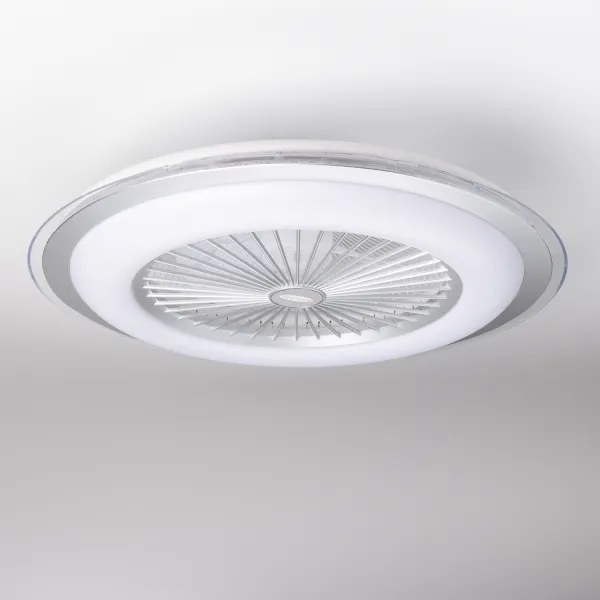 Brilagi - LED Stmívatelné svítidlo s ventilátorem RONDA LED/48W/230V stříbrná+DO
