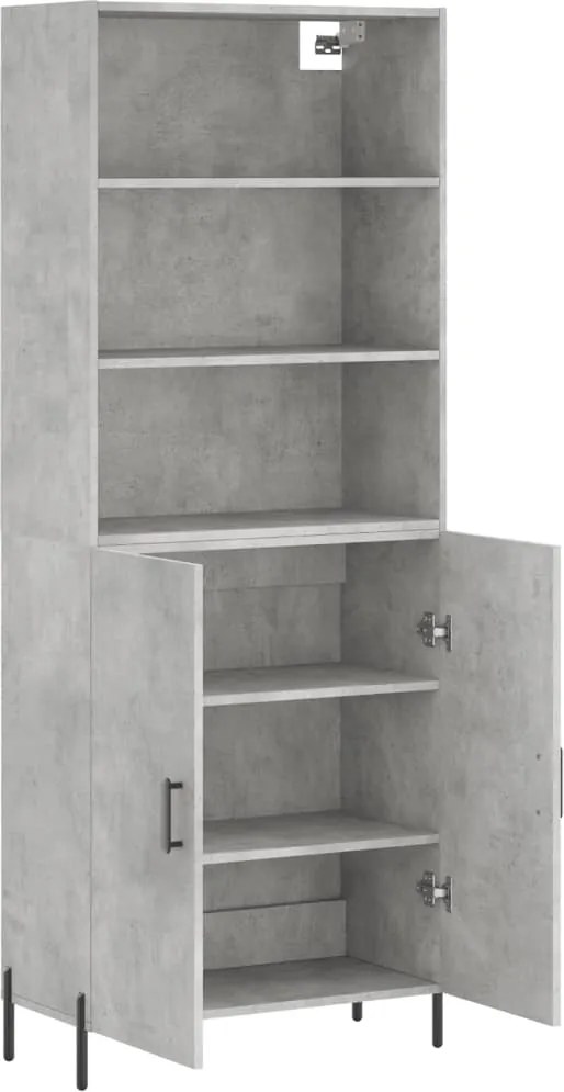 Skříň highboard betonově šedá 69,5x34x180 cm kompozitní dřevo 3189265