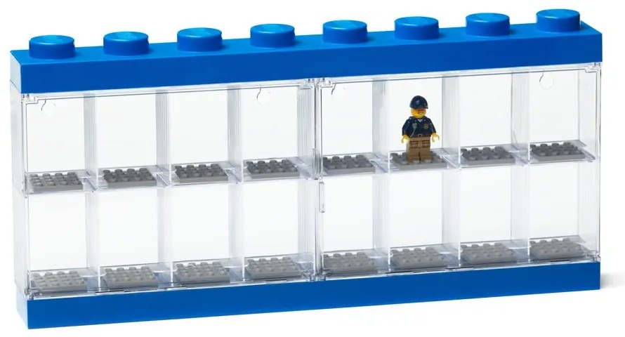 Modrá sběratelská skříňka na 16 minifigurek LEGO®