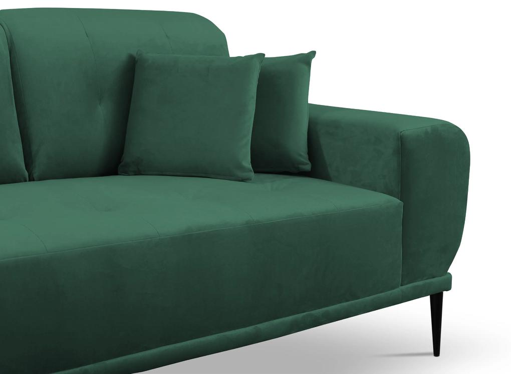 GAB Rohová sedačka RAPIDO, 256 cm Roh sedačky: Levý roh, Barva látky: Zelená (Tiffany 10)