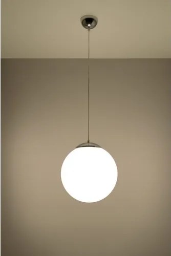 Lustr SOLLUX Ugo 30 E27 1x60W bez zdroje SL.0264 bílé sklo/chrom