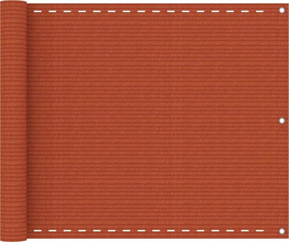 vidaXL Balkonová zástěna 75 x 600 cm HDPE [42321] Barva: Červená