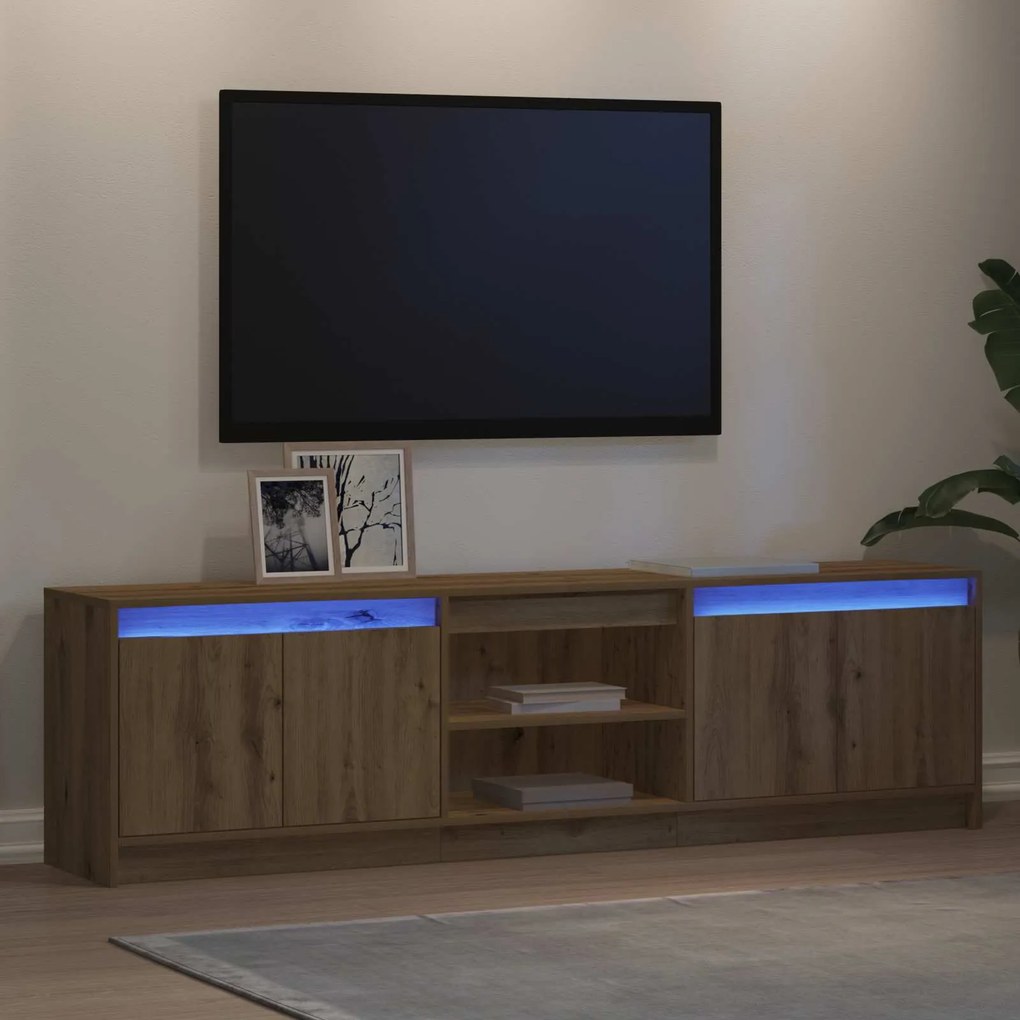 TV jednotky 180 x 34 x 50 cm Hnědá Kompozitní dřevo 3378505