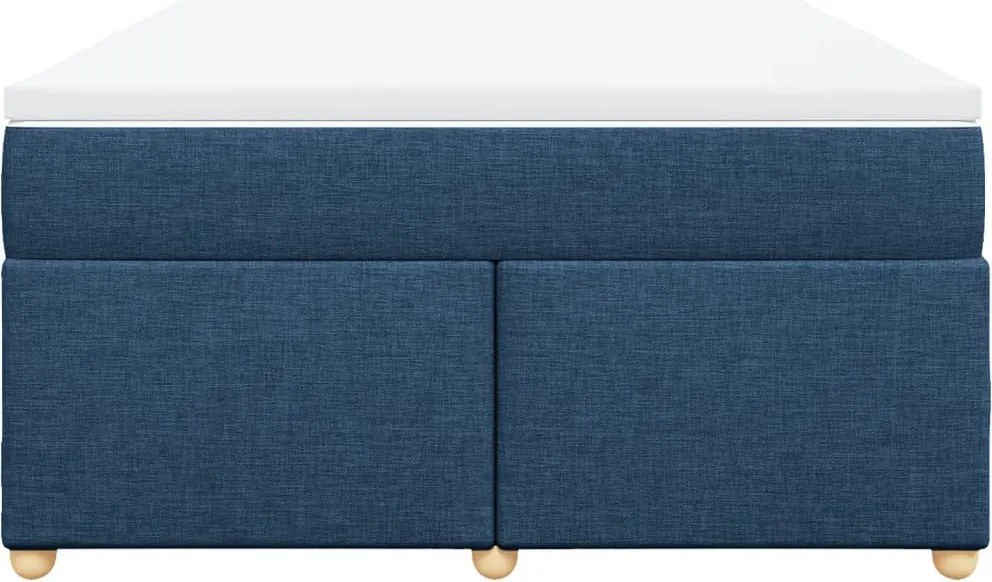 Box spring postel s matrací modrá 160x200 cm textil 3285393