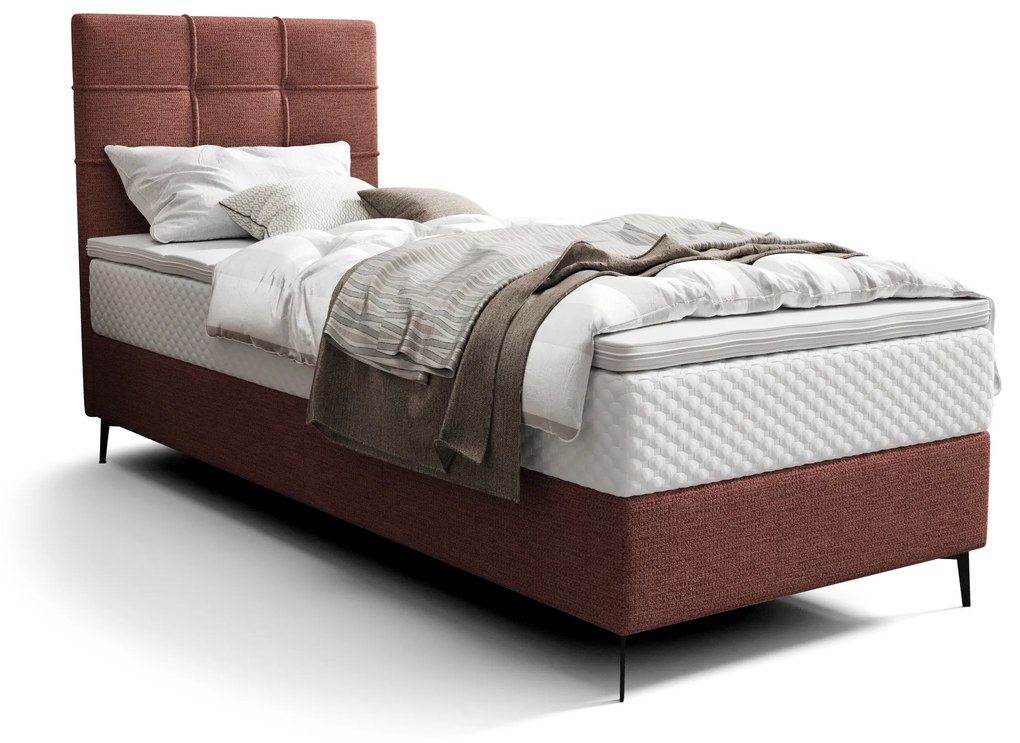 Jednolůžková postel 80 cm Infernus Bonell (terakota) (s roštem, bez úl. prostoru). 1082254