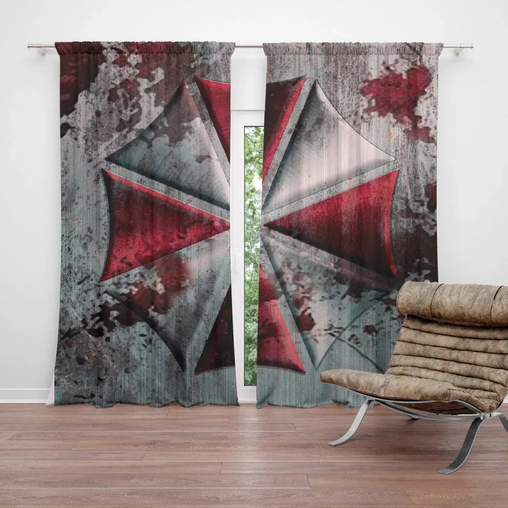 Sablio Závěs Resident Evil Umbrella Corporation Steel: 2ks 140x250cm