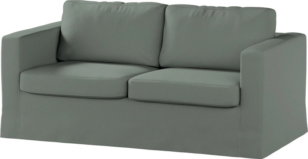 Potah na pohovku IKEA Karlstad 2-místná , nerozkládací, dlouhý barva zelená látka pletený vzor