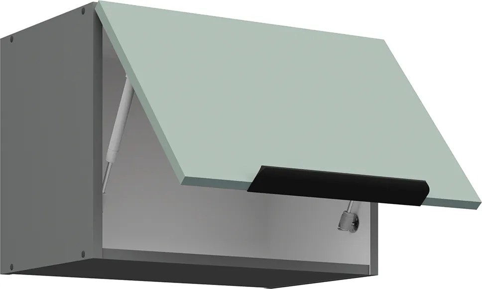 ARIA sa | horní skříňka 50 GU-36 1F výklopná | 50 cm | ANTI FINGERPRINT povrch | antracit/aquamarine
