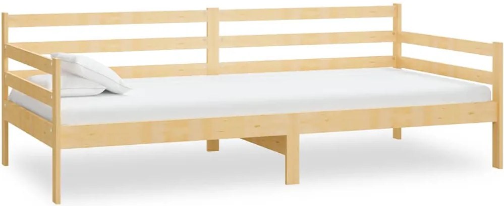Válenda s matrací 90 x 200 cm masivní borové dřevo 3083584