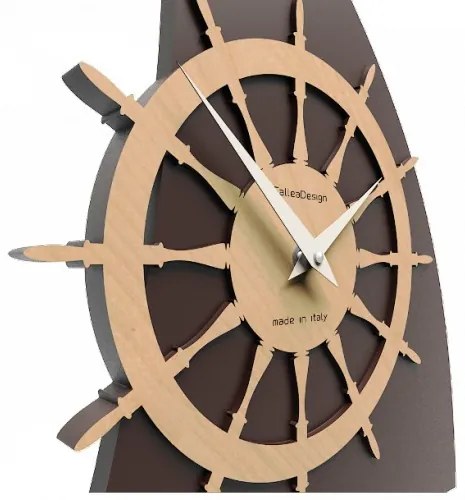 Designové hodiny 10-014 CalleaDesign Sailing 45cm (více barevných verzí) Barva čokoládová-69 - RAL8017