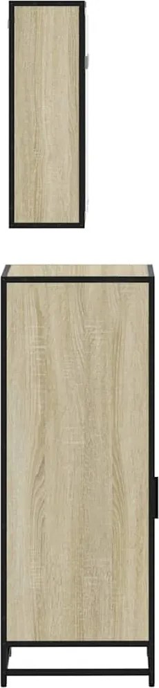 3dílný set koupelnového nábytku dub sonoma kompozitní dřevo 3300966