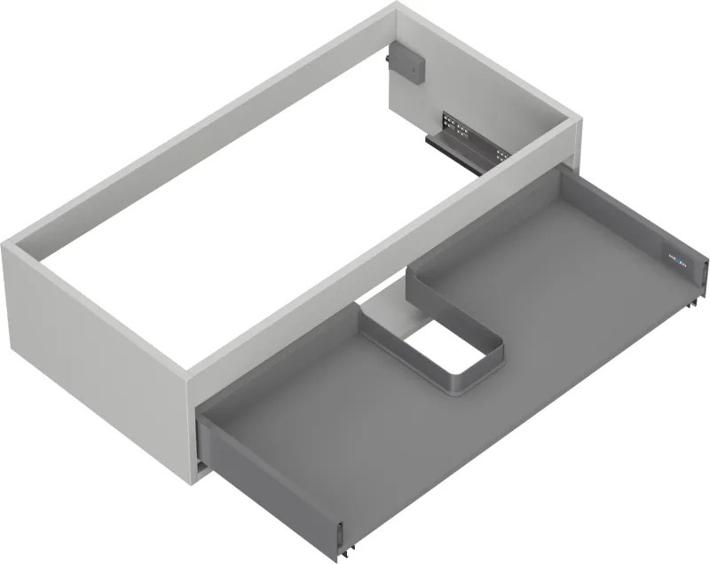 Mexen Box-A, závěsná skříňka 90 cm, 1 zásuvka, šedá matná, 91AX0-0900-235-1-62