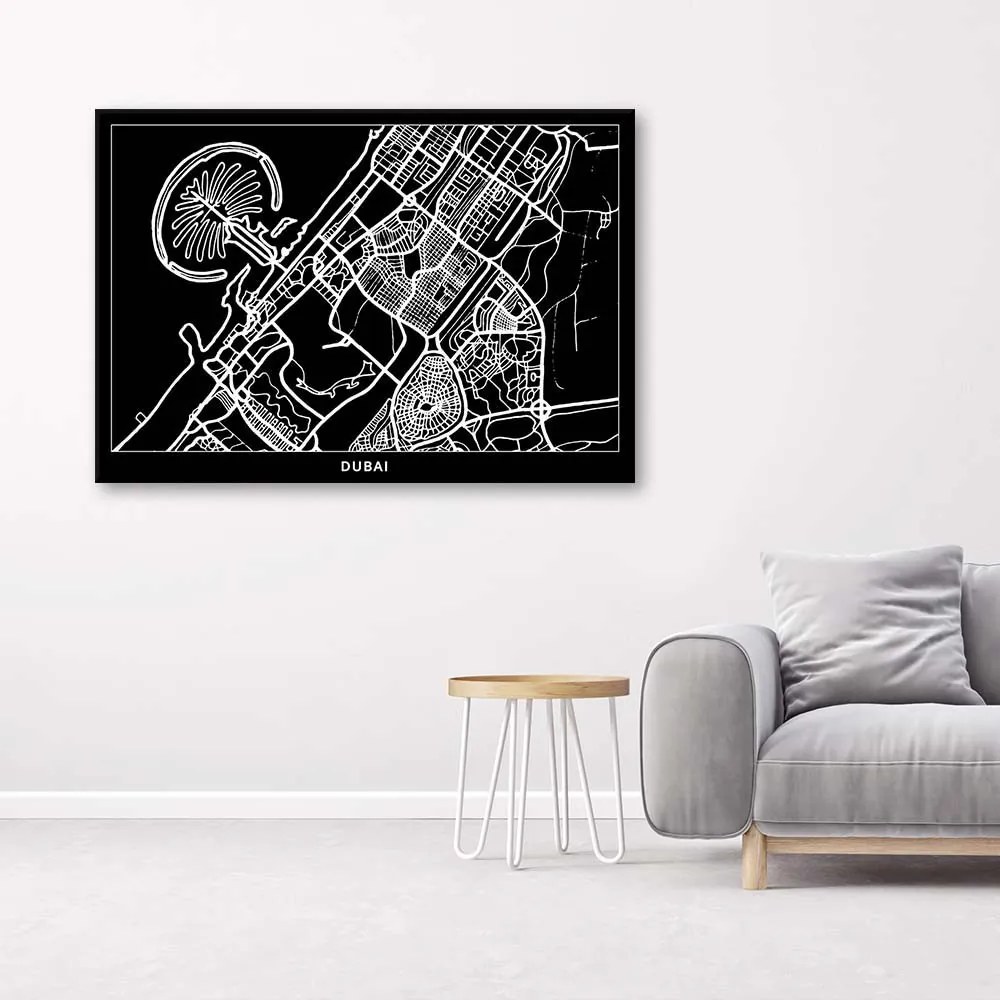 Gario Obraz na plátně Plán města Dubaj Rozměry: 60 x 40 cm