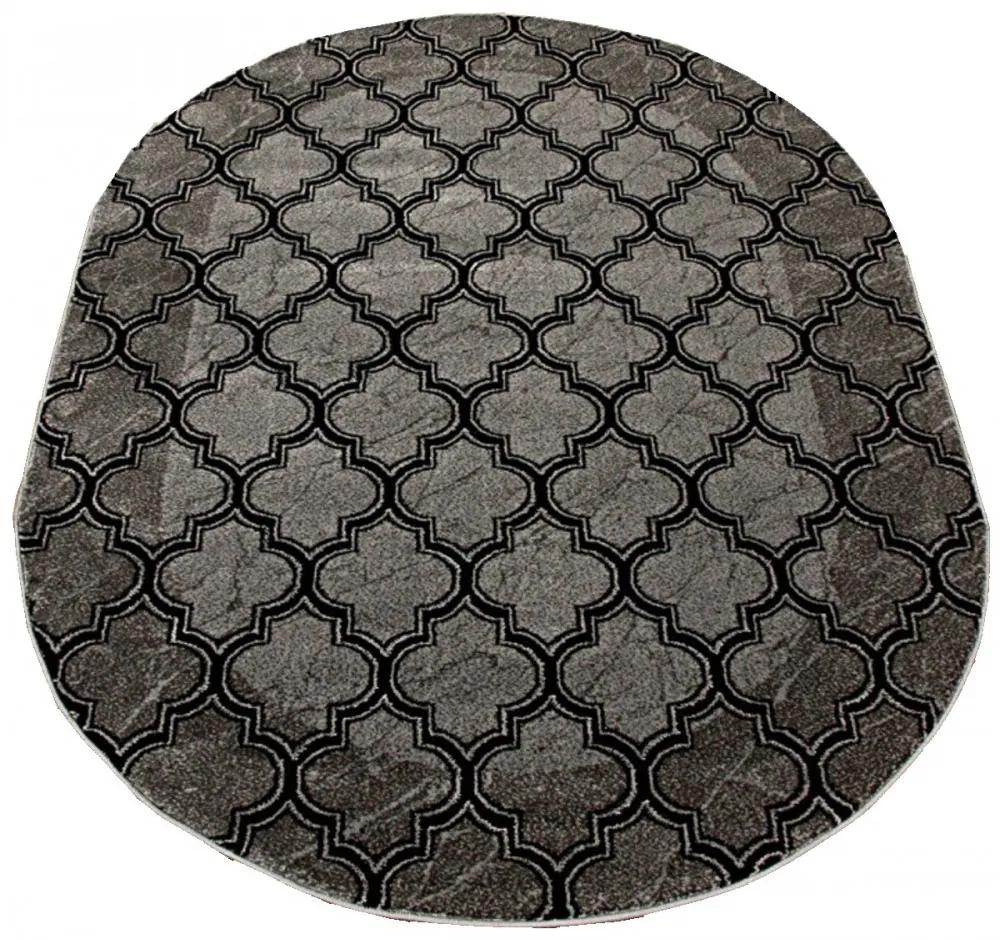 Kusový koberec Isabel černý ovál 133x190, Velikosti 133x190cm