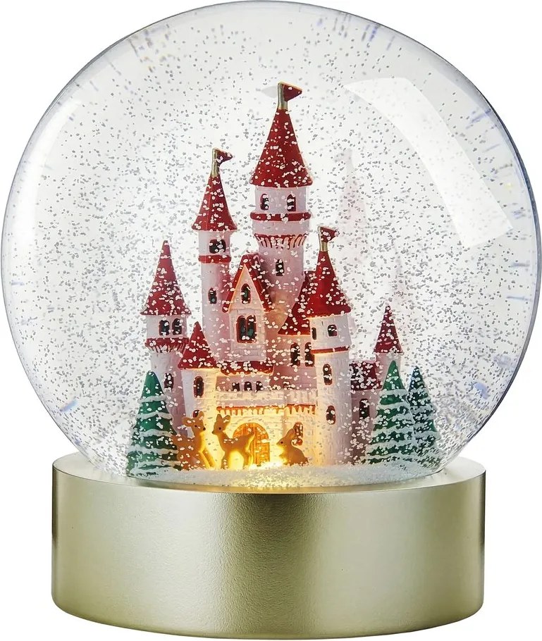 CASTLE Sněhová koule svítící zámek 20 cm