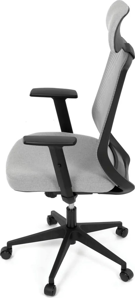 Ergonomická kancelářská židle AURELIE - šedá síťovina