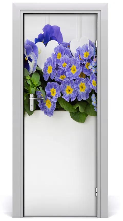 Fototapeta samolepící fialové květy 85x205 cm