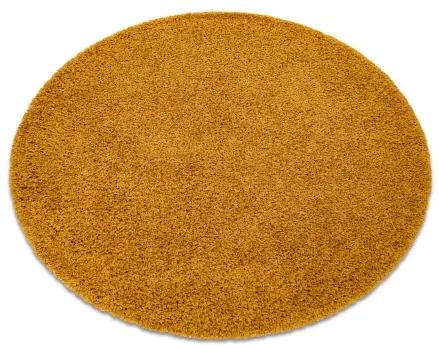 Dywany Luszczow Dětský kusový koberec SOFFI kulatý, shaggy 5 cm zlato Rozměr koberce: 160 cm KRUH