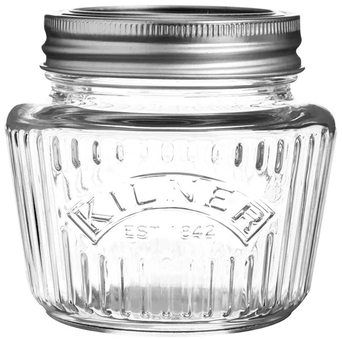 Kulatá zavařovací sklenice Kilner Vintage s kovovým víčkem 250 ml