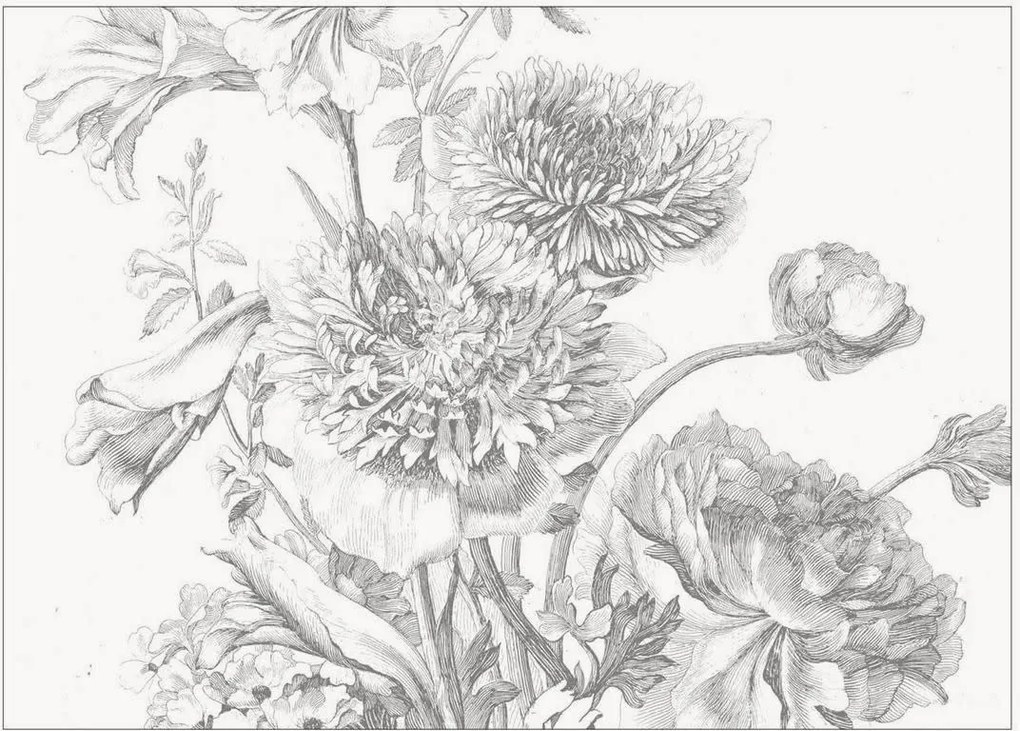 Tapeta Engraved Flowers