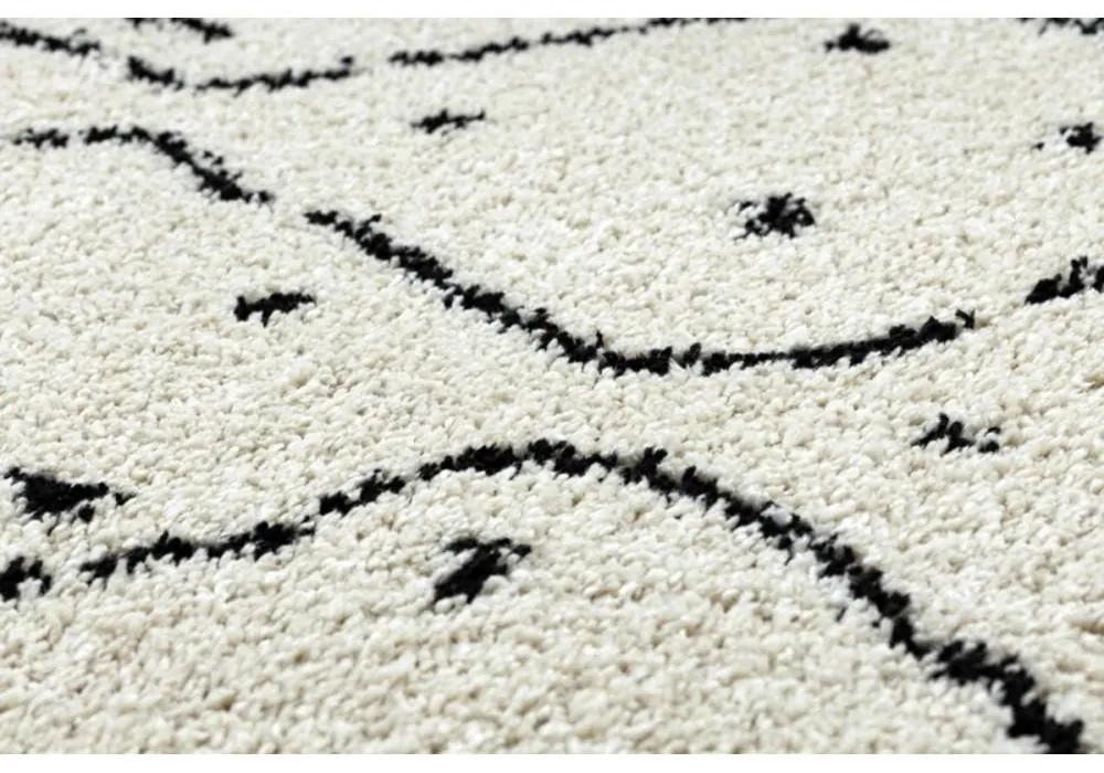 Kusový koberec Shaggy Tetuan krémový 80x250cm
