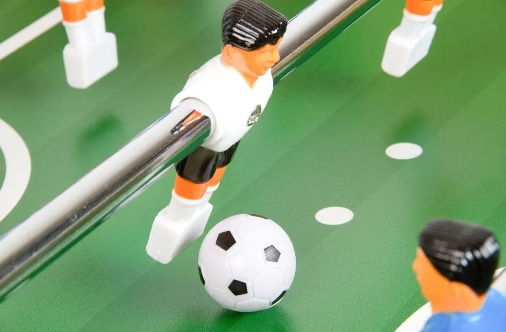 GamesPlanet® Profi fotbálek Leeds, 140 x 73 x 87 cm, světlý