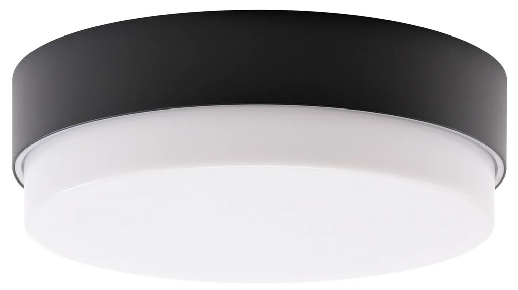 Osmont TRI57280 Triton 2, stropní černé kruhové svítidlo, 19W LED 3000K, průměr 36cm, IP65