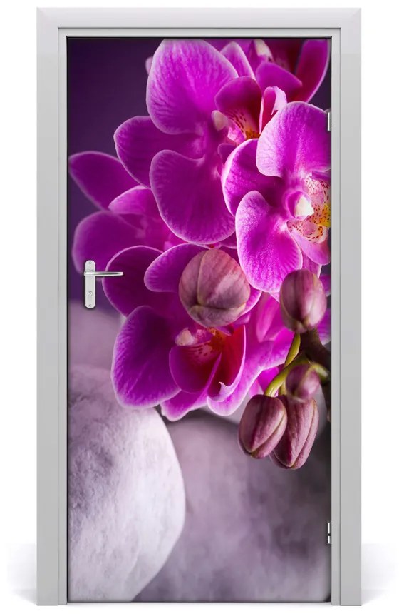 Fototapeta samolepící Růžová orchidej 85x205 cm