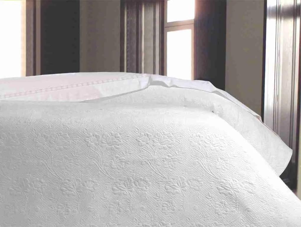 Forbyt, Přehoz na postel, Libania, bílý 140 x 220 cm