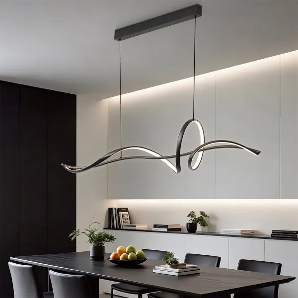 Brilagi - LED Stmív. lustr na lanku SIGNATURE LED/55W/230V 120x23 cm černá + DO