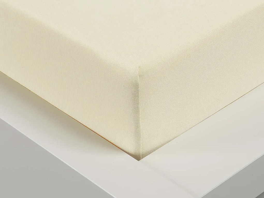 XPOSE® Jersey prostěradlo - vanilkové 180x200 cm