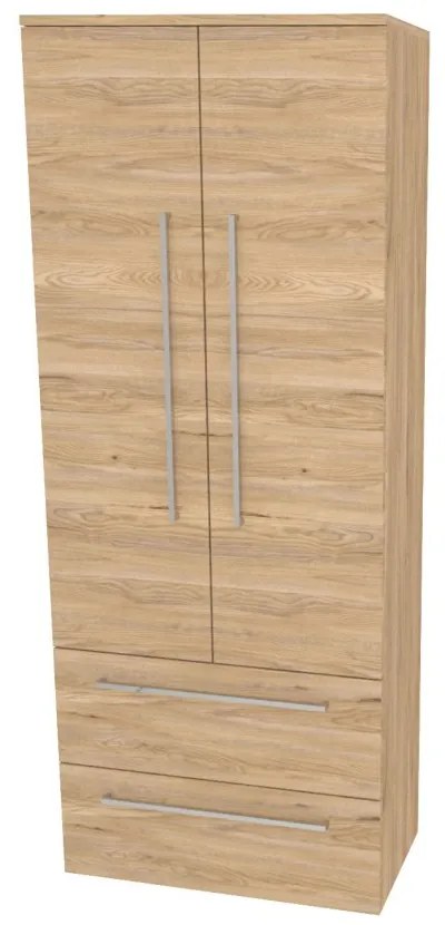 Mereo Mereo, Bino, koupelnová skříňka vysoká 163 cm, dvojitá, Multidecor, CN699JASH